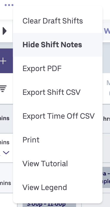 How do I show shift notes on my Schedule? – BookJane