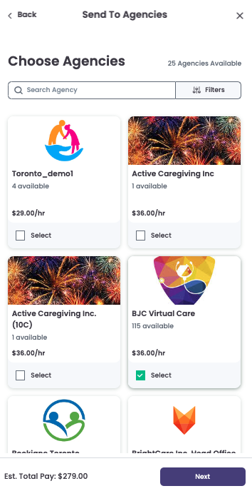 How do I request a specific Marketplace Agency to fill an open shift ...